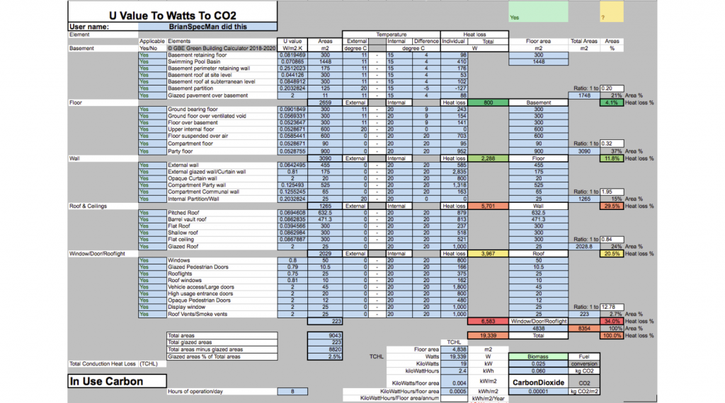 Green Building Calculator GBC V1 Current Student - Green Building ...