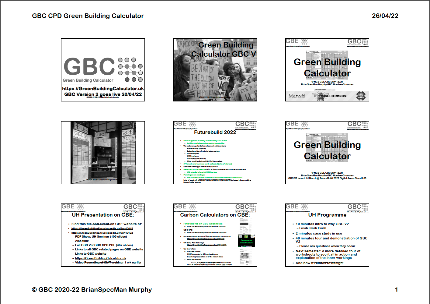GBC CPD Seminar - Green Building Calculator GBC