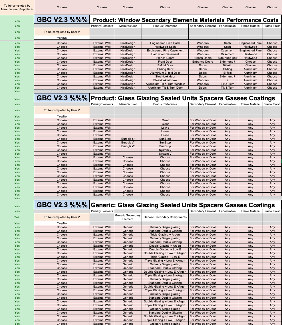 Green Glazing Calculator GGC - Green Building Calculator